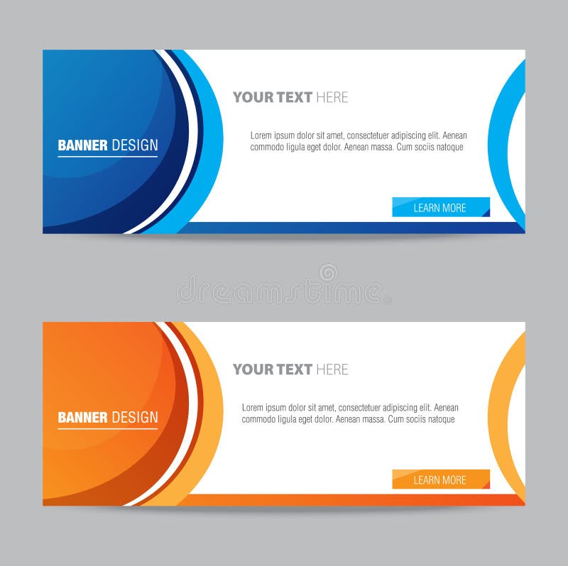 Web Banner Vector Element Design Template Stock Vector - Illustration ...