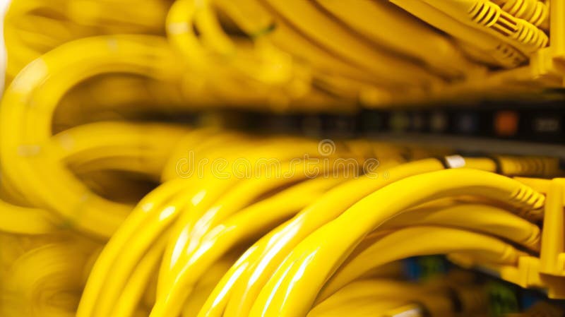 Web Banner of Yellow Data Cables Stock Photo - Image of banner, clamp ...