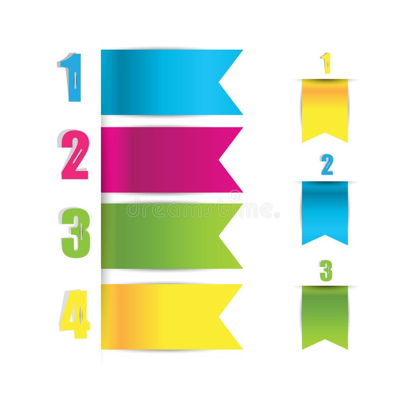 Web Banners and Bookmarks in Numbers Stock Vector - Illustration of ...