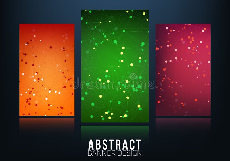 Web Banners with Dots Connected by Lines. Social Network Concept Stock ...