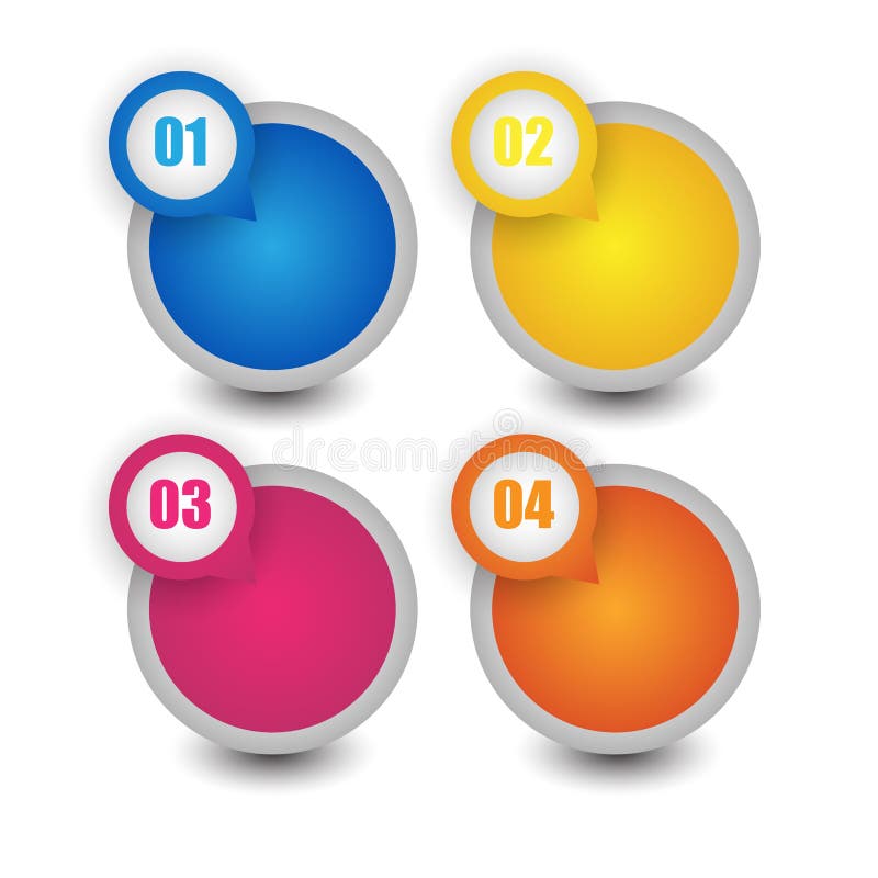 Web banners in numbers stock vector. Illustration of button - 47387305