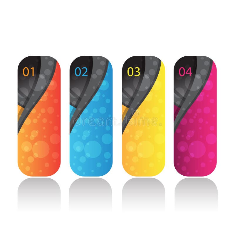 Web banners in numbers stock vector. Illustration of graphic - 49777020