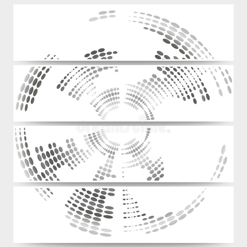 Web Banners Set of Header Layout Templates, Circle Stock Vector ...