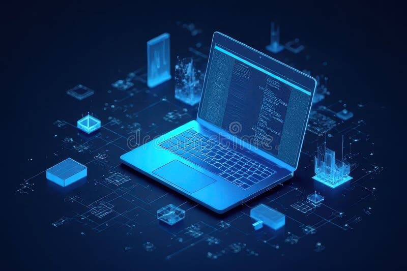 Web-Based Machine Learning Data Analysis Stock Illustration ...