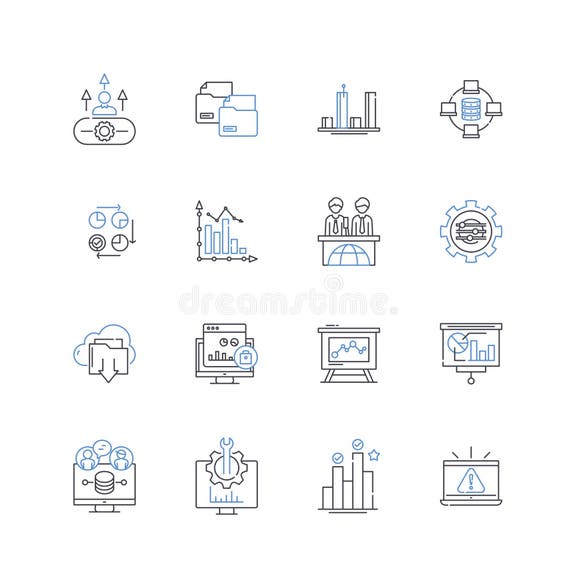 Web-based Software Line Icons Collection. Cloud, SaaS, Online, Web-app ...