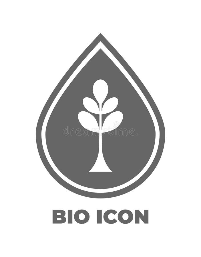 Bio Icon. Black and White Isolated Stock Illustration - Illustration of ...