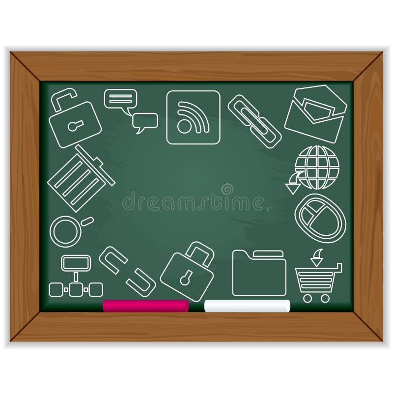 Blackboard stock vector. Illustration of isolated, education - 14139343