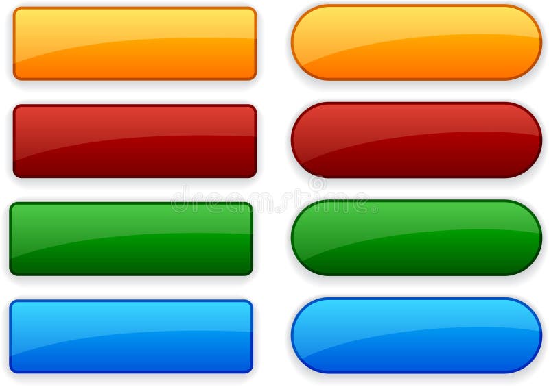 Web blank buttons. stock vector. Illustration of rainbow - 15000251