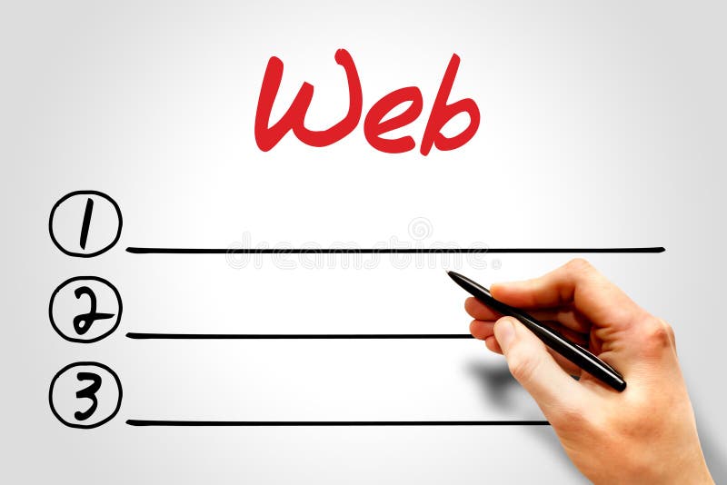 Web blank list stock image. Image of media, business - 204585391
