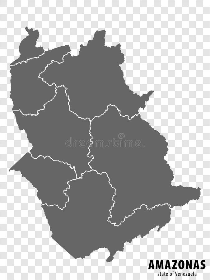 Blank Map Amazonas State of Venezuela. High Quality Map Amazonas State ...