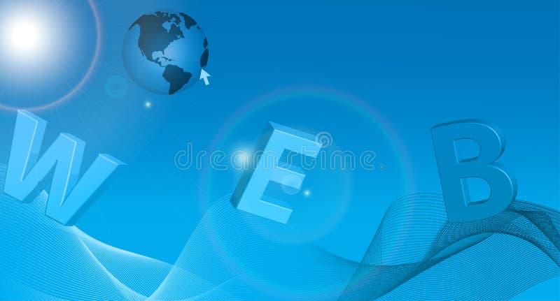 Web on blue background stock illustration. Illustration of background ...