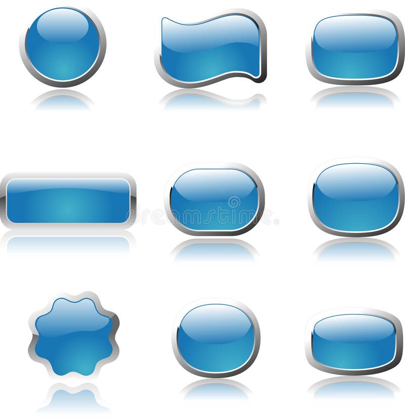 Web Blue Navigation Aqua Set Stock Vector - Illustration of idea, aqua ...