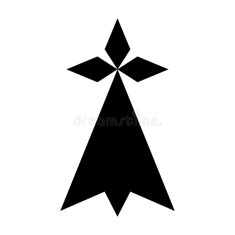 Breton Stoat Ermine. Black Symbol on a White Background. Vector ...