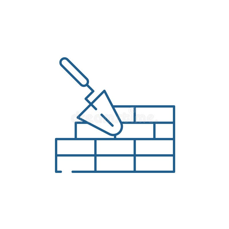 Brickwork Line Icon Concept. Brickwork Flat Vector Symbol, Sign ...