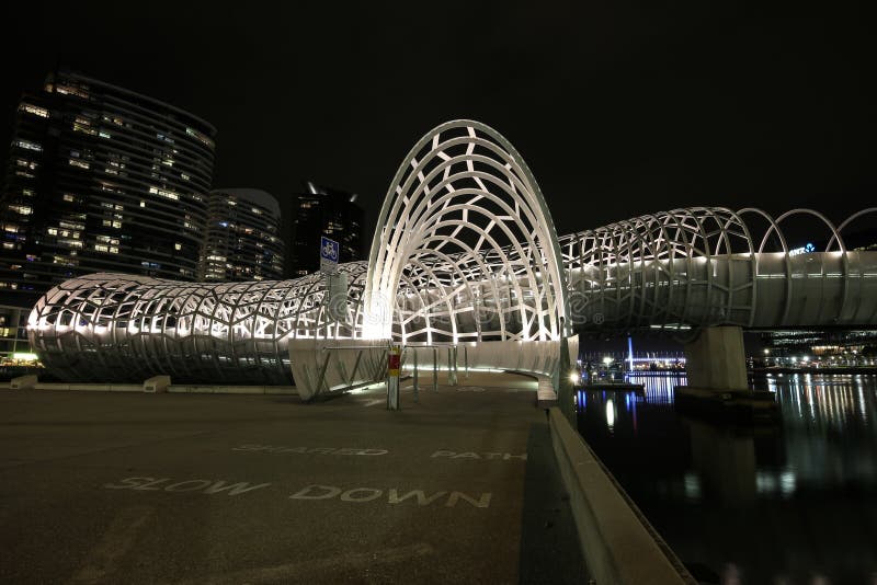 Web Bridge, Melbourne editorial photography. Image of center - 200251562
