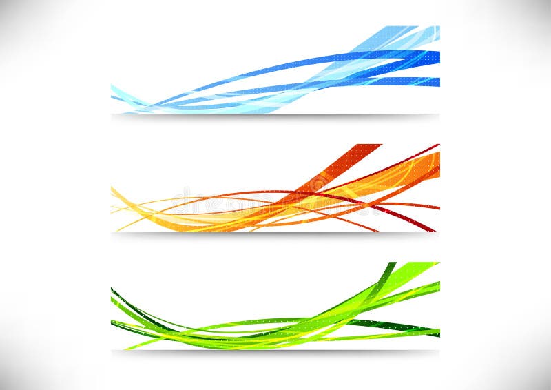 Web Bright Headers Collection Stock Vector - Illustration of geometric ...