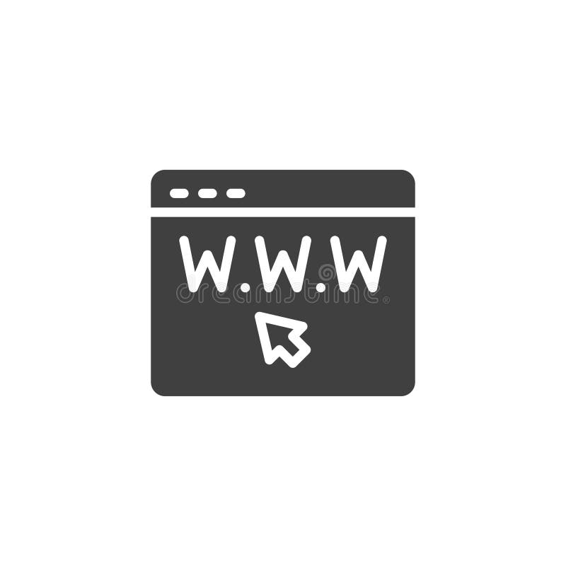 Web Browser Address Vector Icon Stock Vector - Illustration of website ...