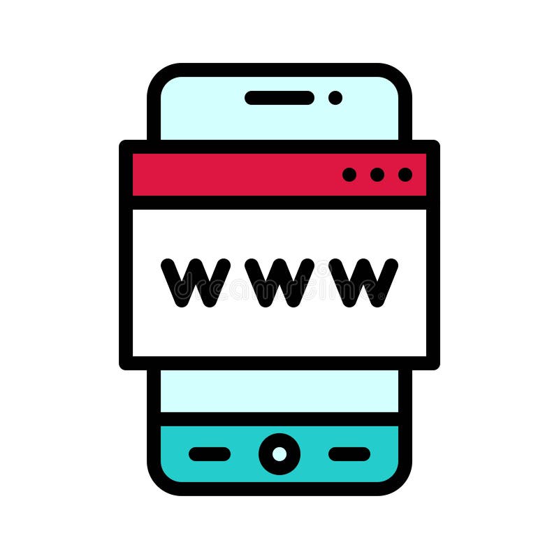 Web Browser App Icon, Mobile Application Vector Illustration Stock ...