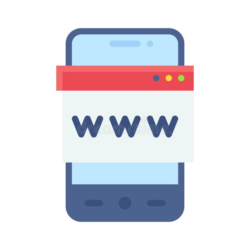 Web Browser App Icon, Mobile Application Vector Illustration Stock ...