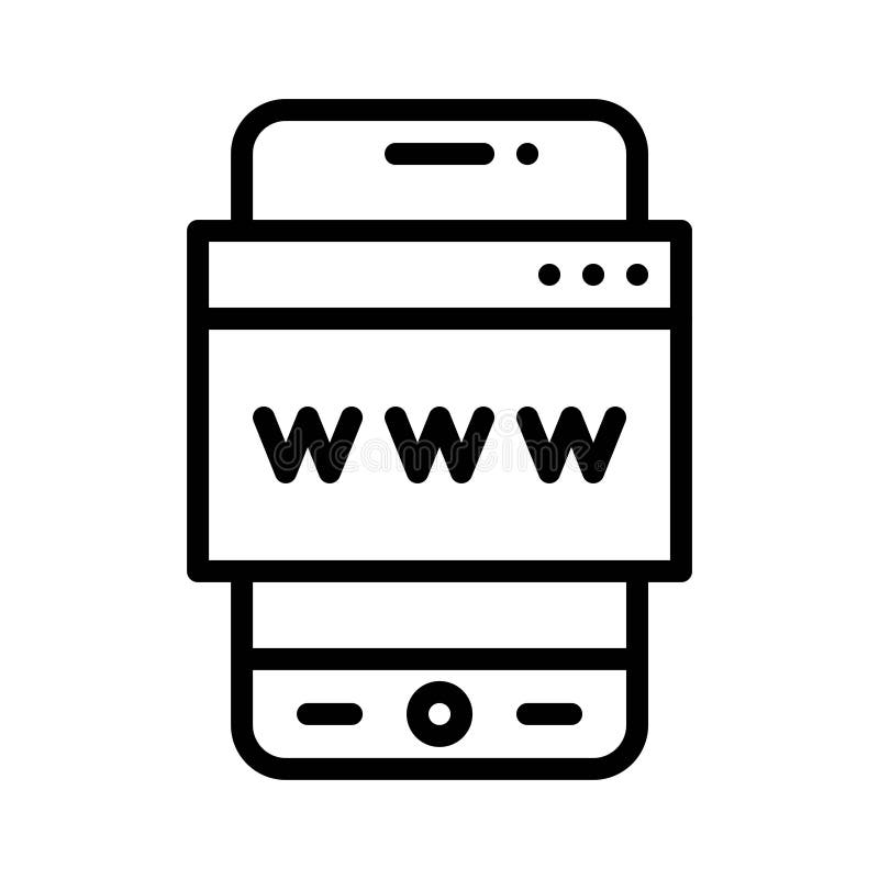 Web Browser App Icon, Mobile Application Vector Illustration Stock ...