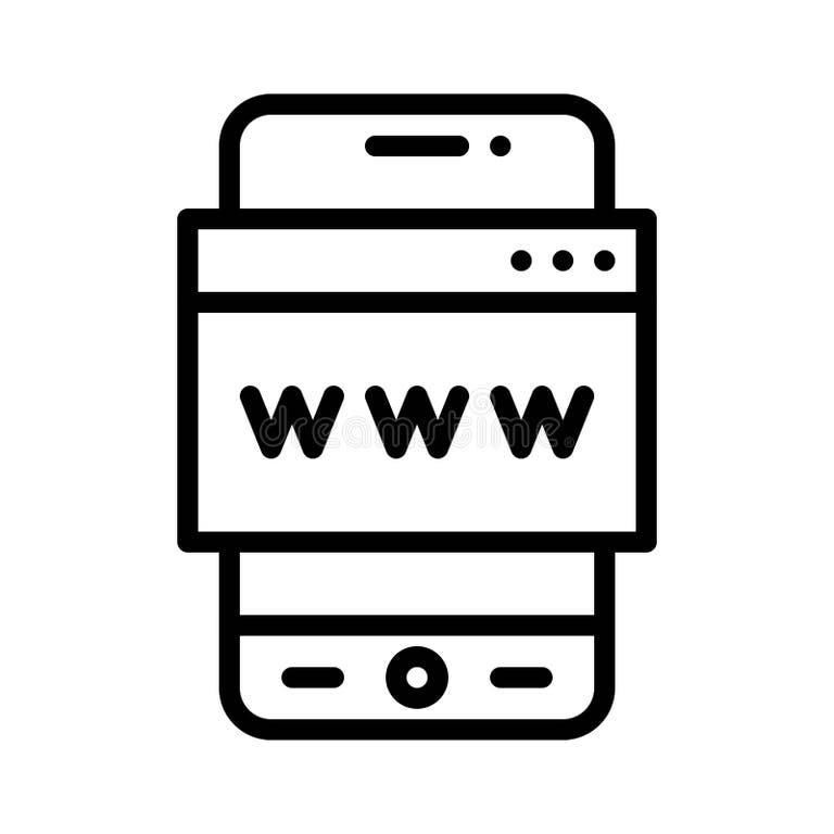 Web Browser App Icon, Mobile Application Vector Illustration Stock ...