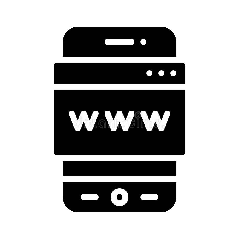 Web Browser App Icon, Mobile Application Vector Illustration Stock ...
