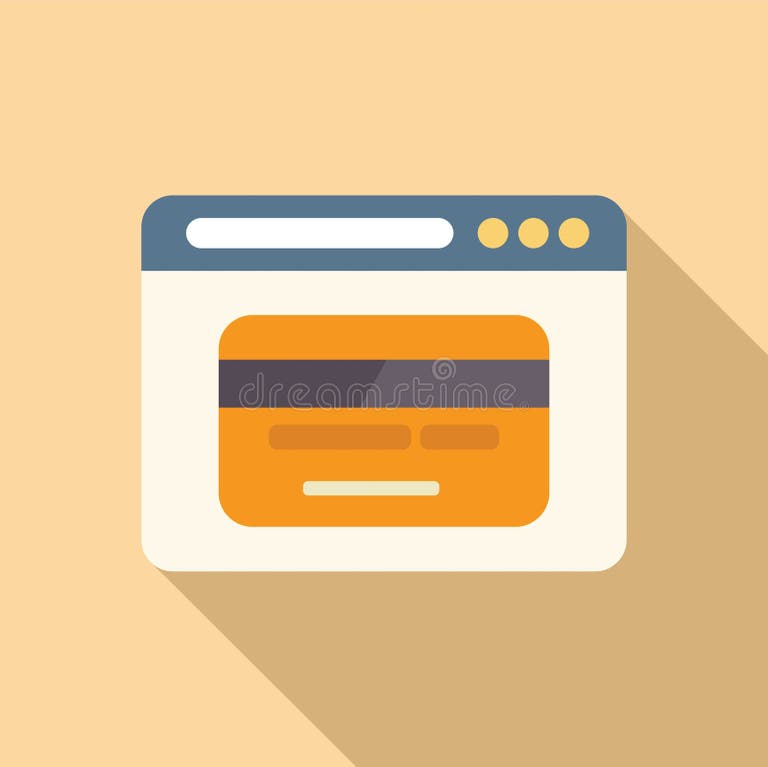Web Browser Displaying Credit Card for Online Payment Stock Vector ...
