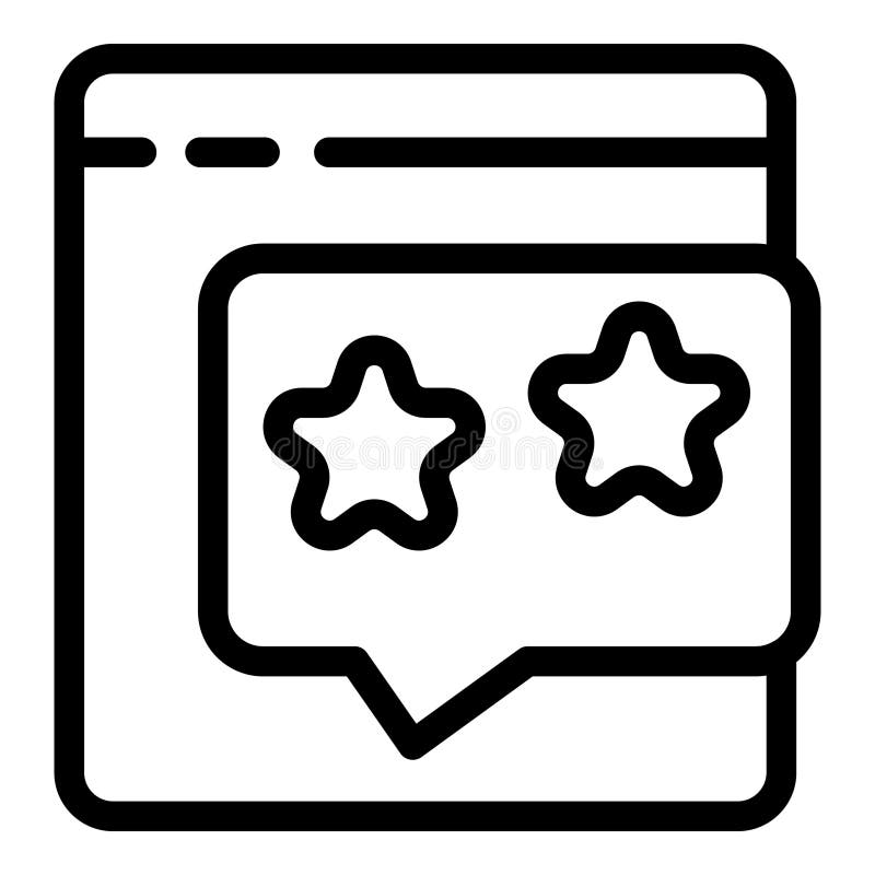 A Web Browser Icon with Star Ratings, Suggesting Online Reviews and ...