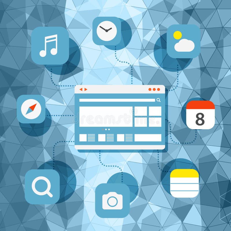 Web Browser Information Transfer Concept Stock Vector - Illustration of ...