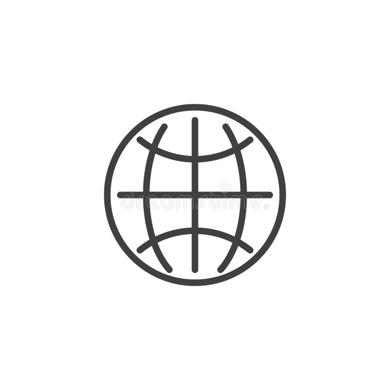 Web Browser Thin Line Icon, Webpage Outline Vector Logo Illustration ...