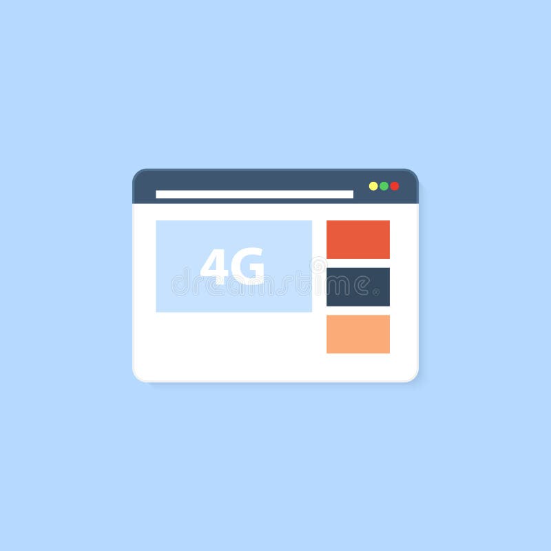 Web Browser with the Option To Connect 4G Internet . Stock Vector ...