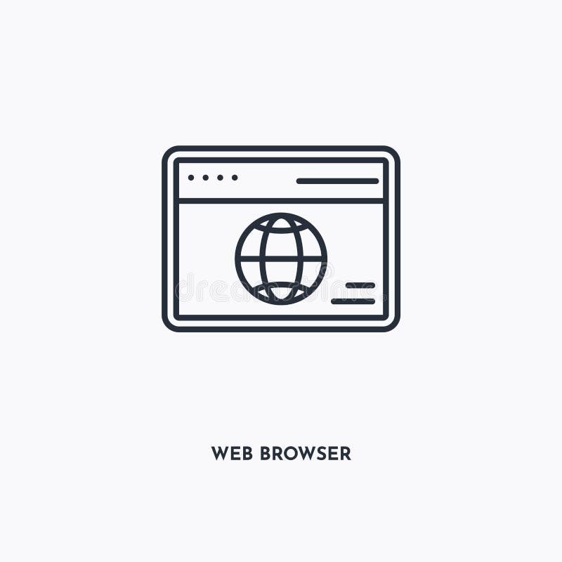 Web Browser Icon. Simple Element Illustration. Isolated Trendy Filled ...