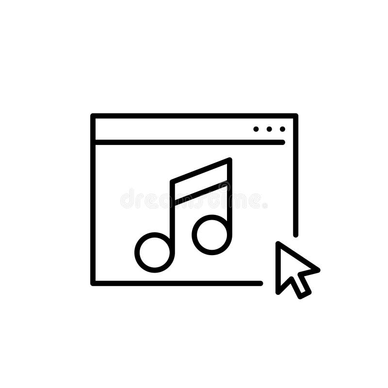 Web Browser Page, Mouse Click and Note. Instant Access To Music Content ...