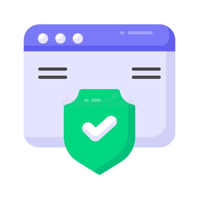 Web Browser Protection Secure Website Vector Design Secure Shield