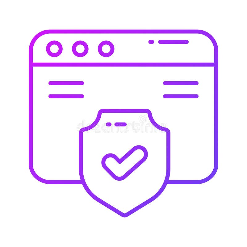 Web Browser Protection Secure Website Vector Design Secure Shield