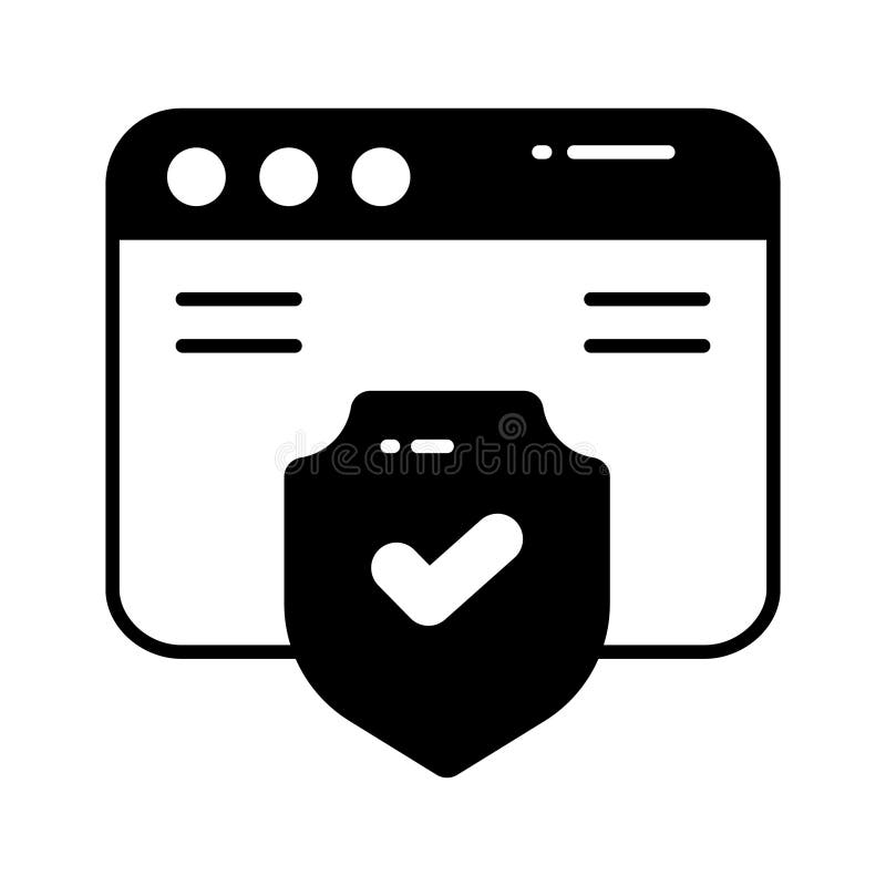 Web Browser Protection Secure Website Vector Design Secure Shield
