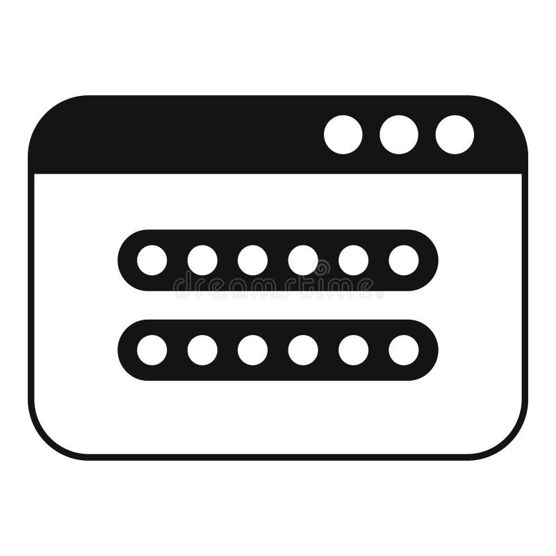 Web Browser Showing Password Form with Hidden Password Dots Stock ...