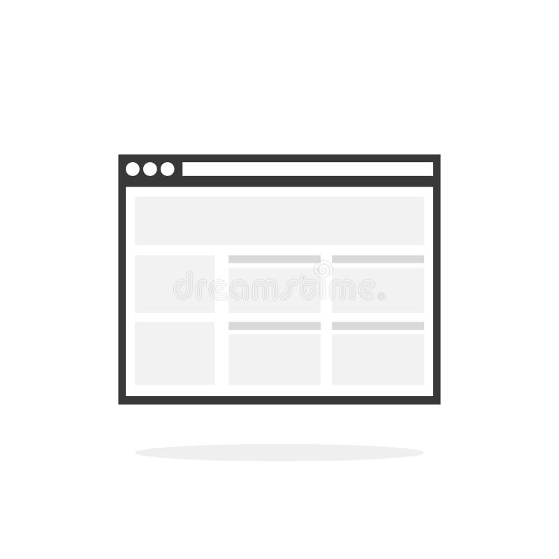 Web Browser Vector Icon Black Color Stock Vector - Illustration of ...