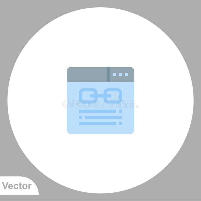 Web Browser Vector Icon Sign Symbol Stock Vector - Illustration of ...