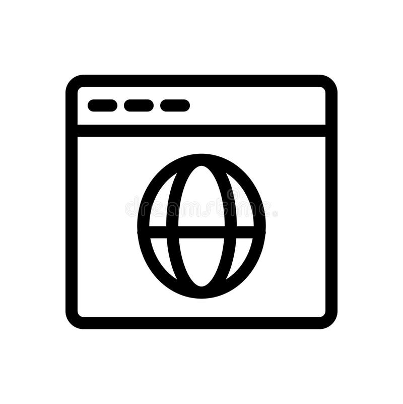 Browser Line Icon Illustration Vector Graphic Stock Vector ...