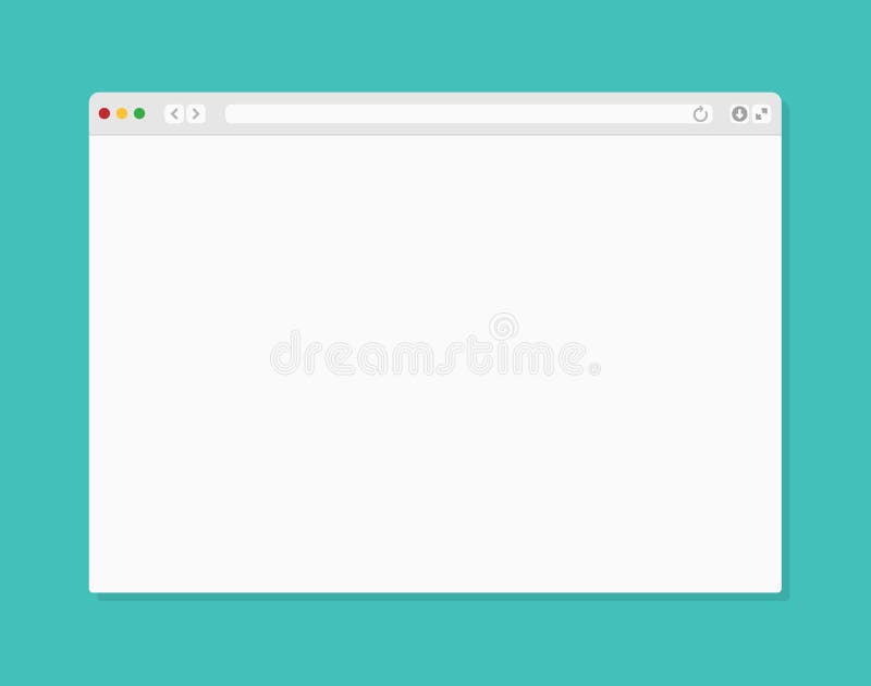 Web Browser Window. Computer or Internet Frame Template Design of Flat ...