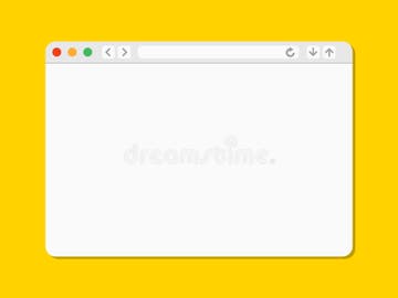 Web Browser Window. Computer or Internet Frame Template Design of Flat ...