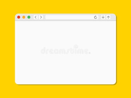 Web Browser Window. Computer or Internet Frame Template Design of Flat ...