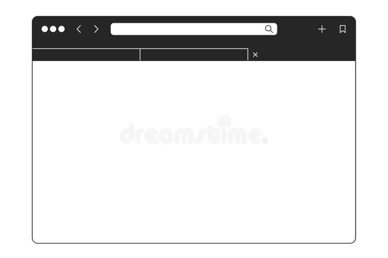 Web Browser Window Silhouette with Copy Space Vector Stock Illustration ...