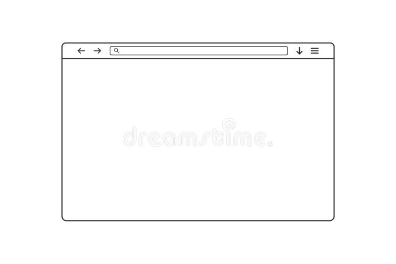 Web Browser Window. Template of Website Interface. Social Media Style ...