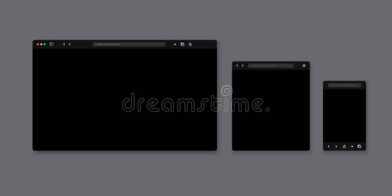 Website Mockup Different Devices Stock Illustrations – 109 Website ...