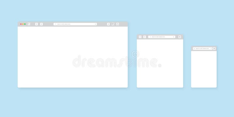 Website Mockup Different Devices Stock Illustrations – 109 Website ...