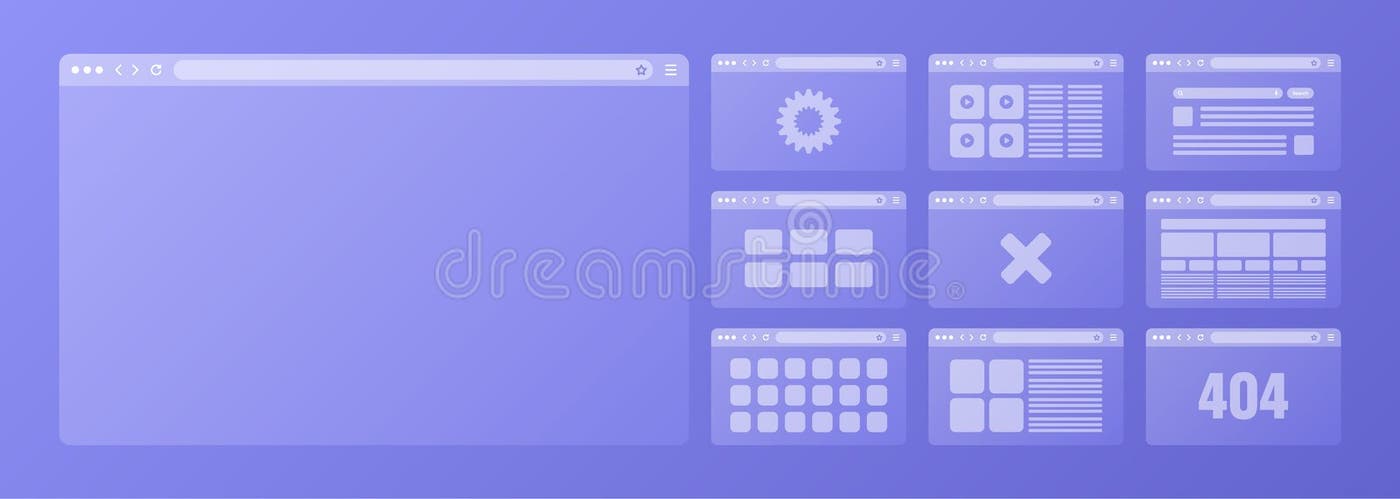 Browser Window Transparent Stock Illustrations – 1,434 Browser Window ...