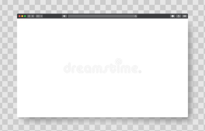 Web Browser Window. Vector. Computer Internet Page Interface Template ...