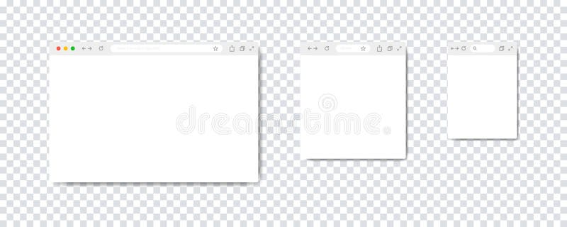 Web Browser Window. Vector Isolated Illustration. Web Window Screen Mockup Collection. Set of ...